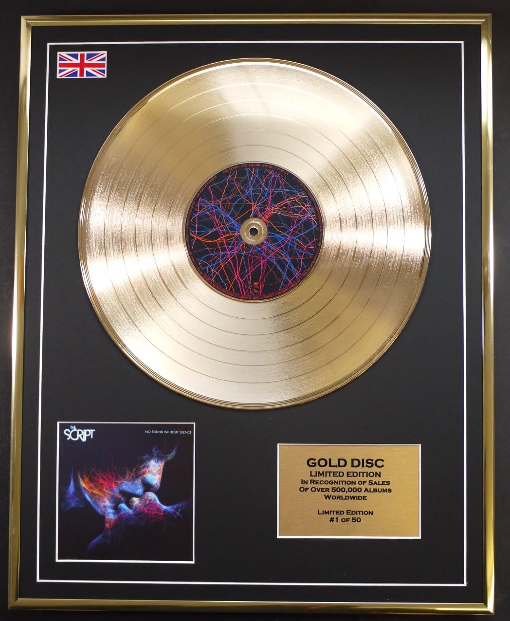 THE SCRIPT/Cd Gold Disc Record Limited Edition/NO SOUND WITHOUT SILENCE ...