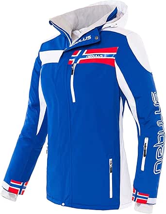 Amazon.com : Nebulus Ski Jacket FREESTYLE, women, blue-white, size XL ...