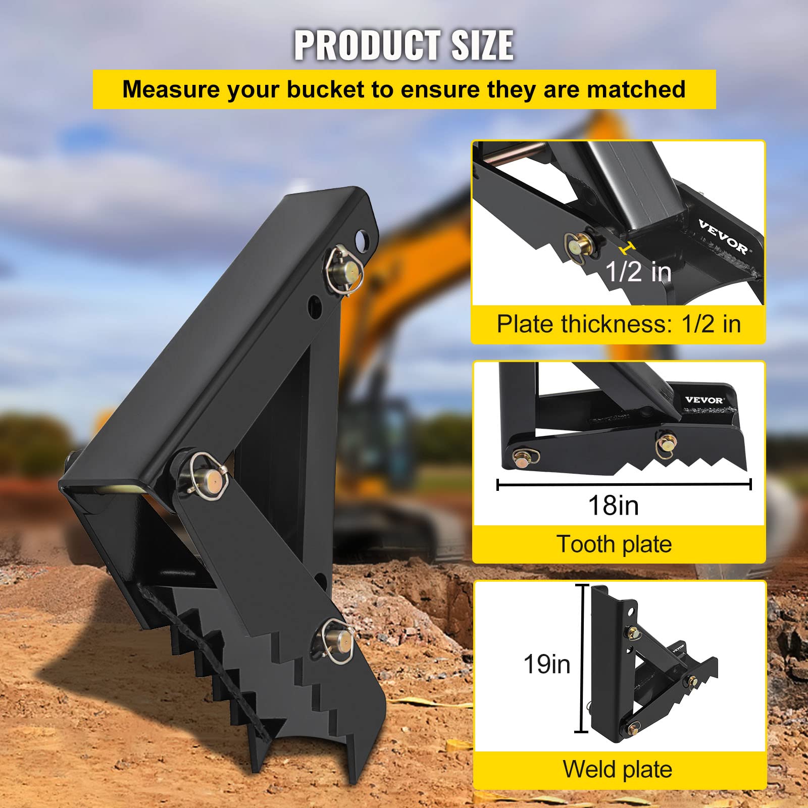 Snapklik.com : 18 Inch Backhoe Excavator Thumb Attachments Weld On ...