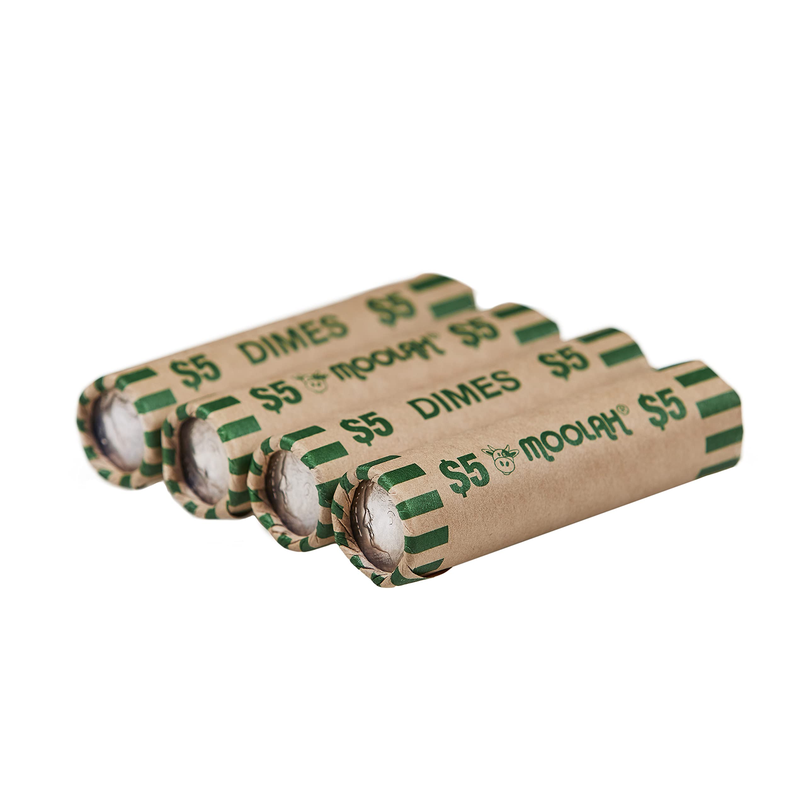 Coin Rolls Pre-Formed Coin Wrappers For Nickels - $2 Capacity, Blue ...