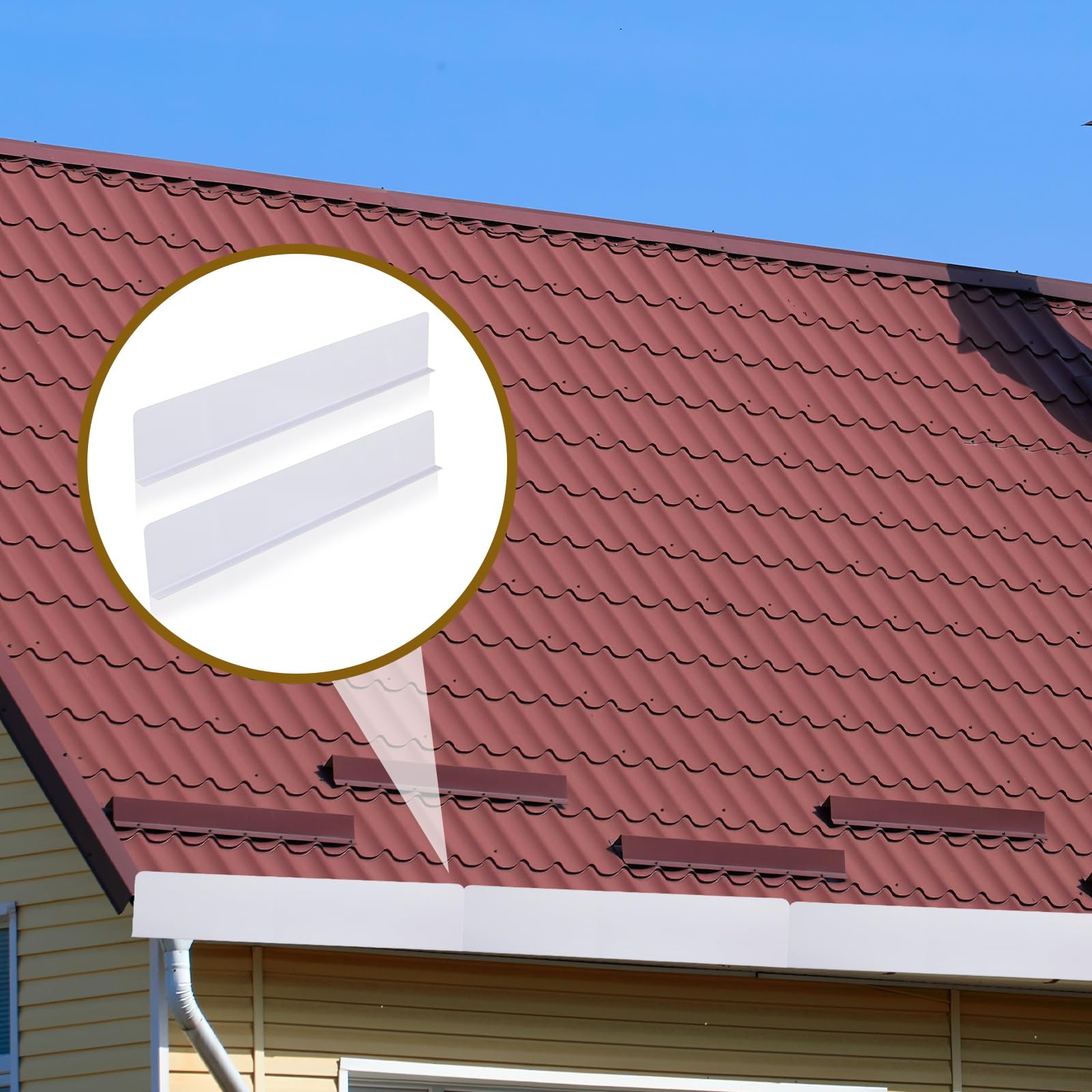 Snapklik.com : Yaocom 2 Pcs 24 Inch Gutter Valley Splash Guards Extra ...
