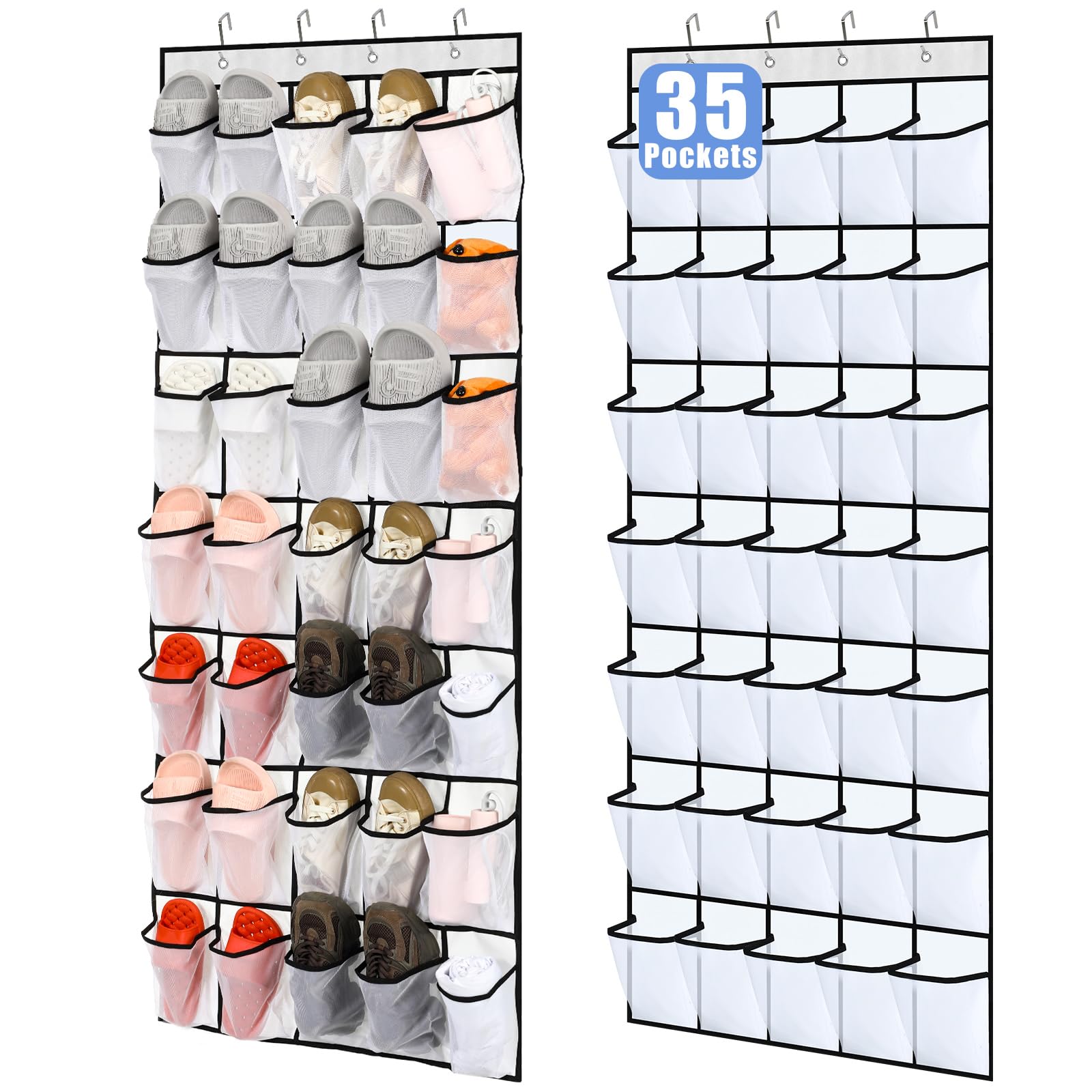 Amazon.com: Windyun 2 Pcs 70 Large over the Door Shoe Organizer Hanging ...