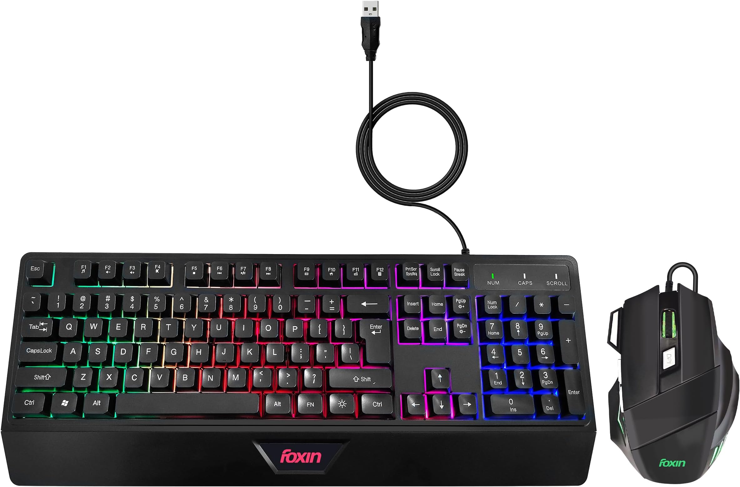 Amazon.in: Buy Frontech Wired Aero Blade Gaming Keyboard & Mouse Set ...