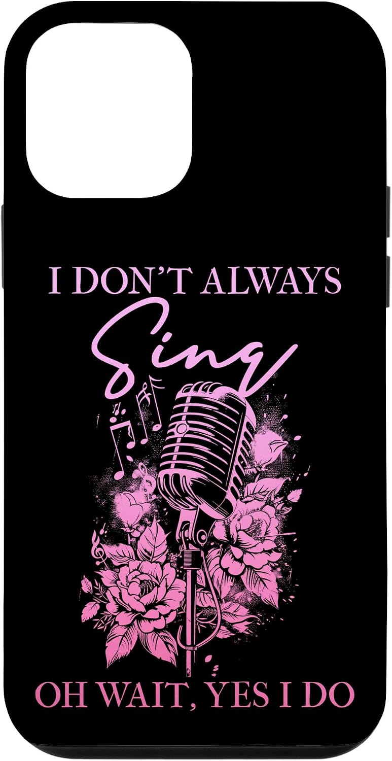 Amazon.com: iPhone 12 mini Singer Vintage Microphone Flowers Singing ...