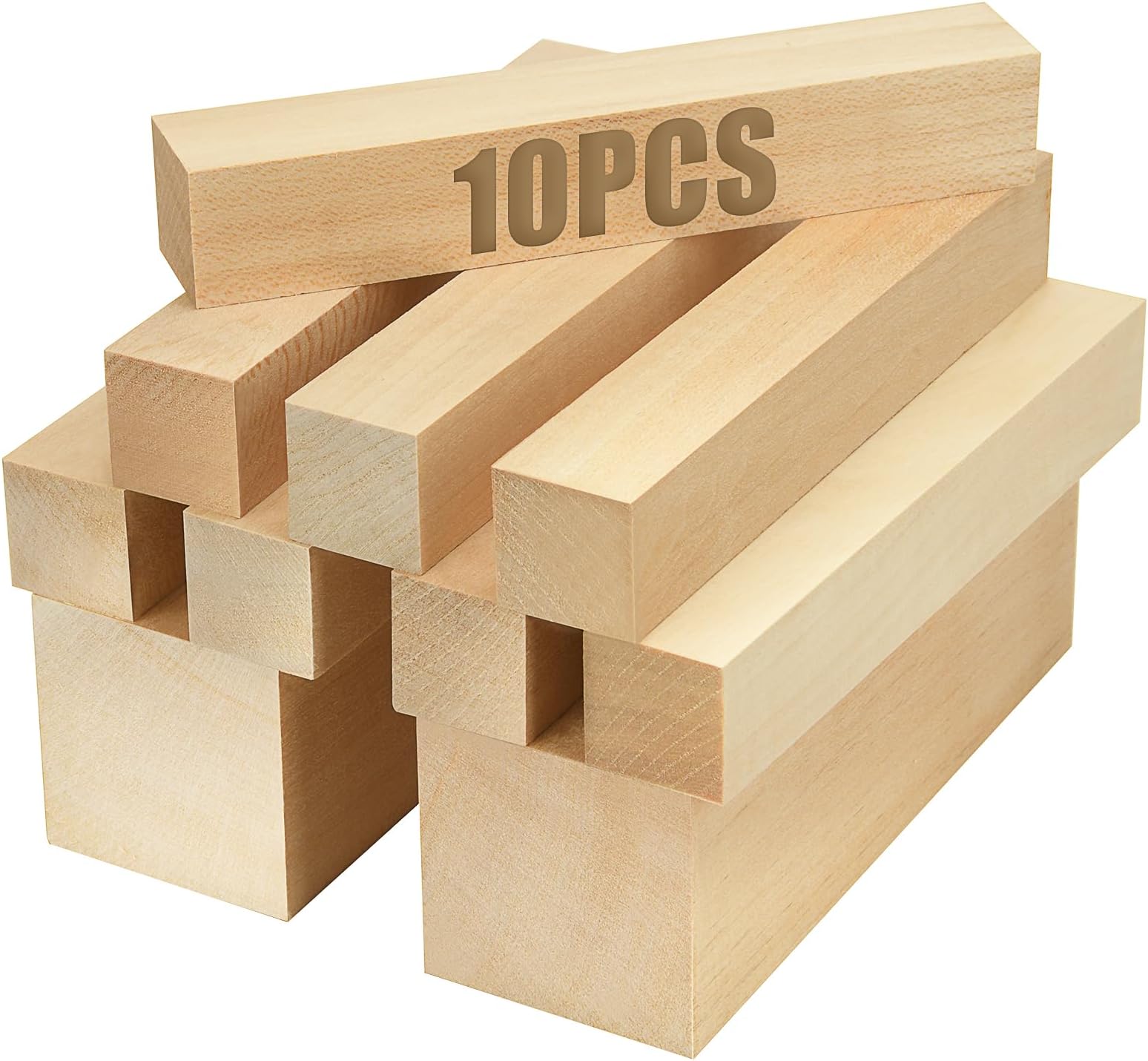 Amazon.com: Basswood Blocks for Carving (8 Pieces - 1 1/4" x 1 1/4" x 5 ...