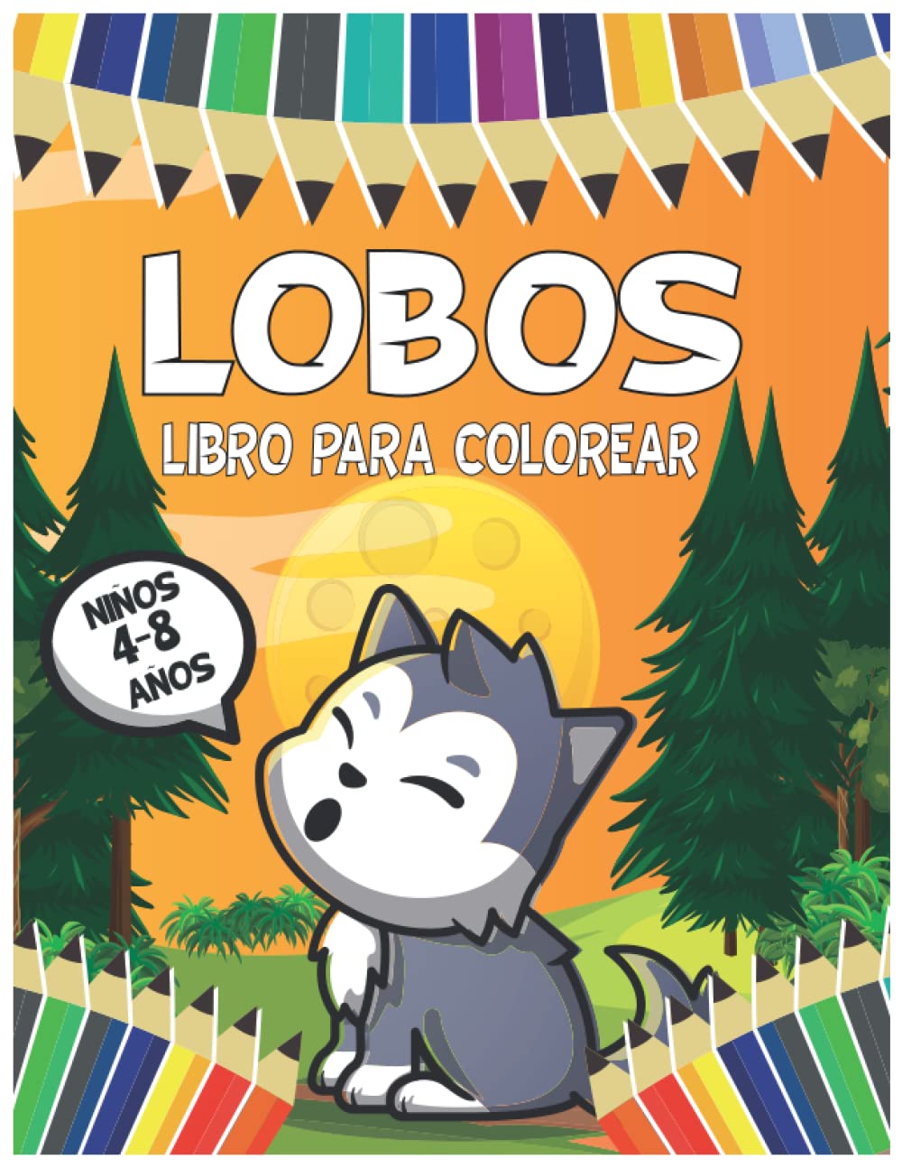 Lobos Libro Para Colorear Para Ninos De 4 A 8 | Desertcart INDIA
