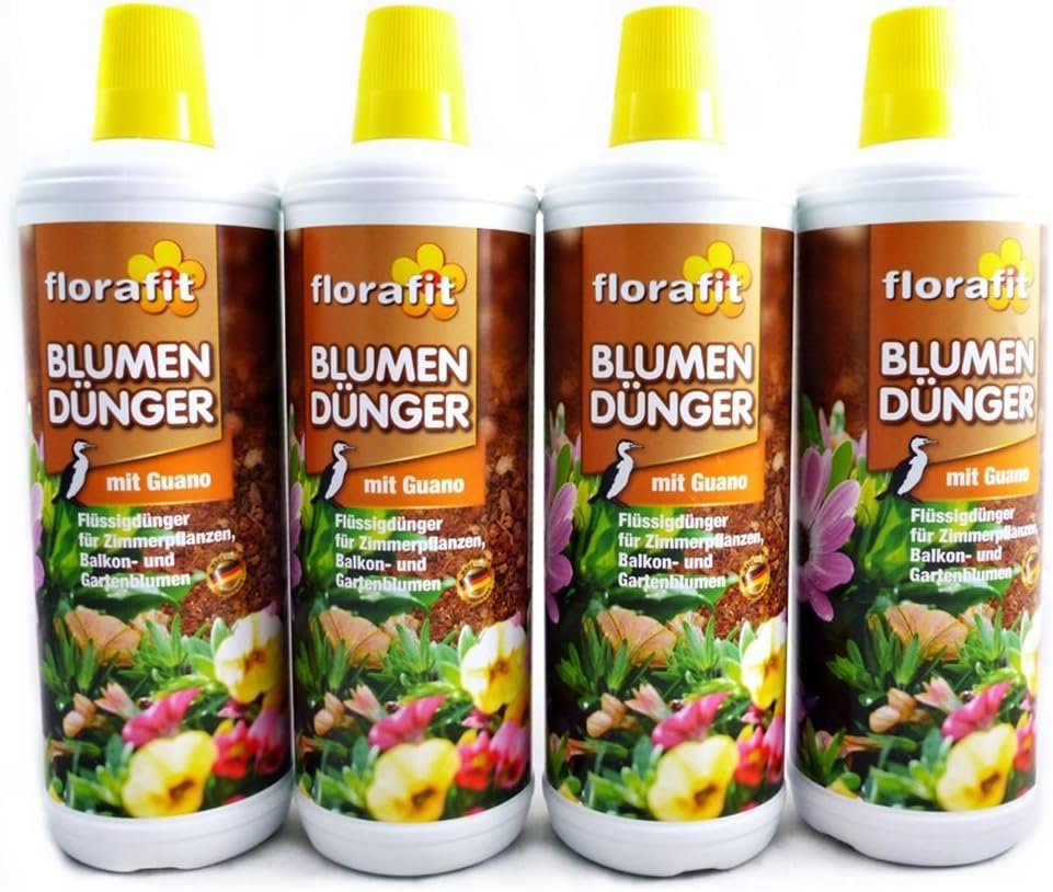 Florafit | Flower Fertiliser with Sea Bird Guano 4 Pack (4 x 1 Litre ...