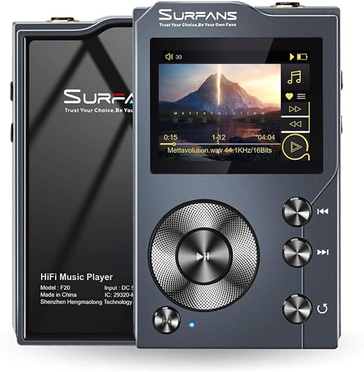 Amazon.com: Surfans F20 HiFi MP3 Player with Bluetooth5.2, Lossless DSD ...