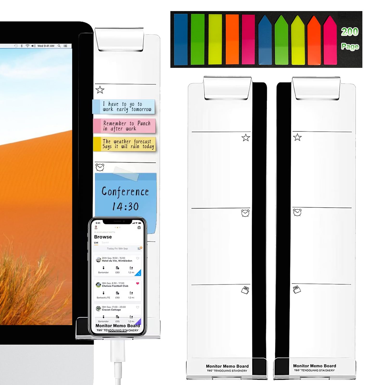 Amazon.com : Office Desk Accessories 2pcs Multifunction Computer ...