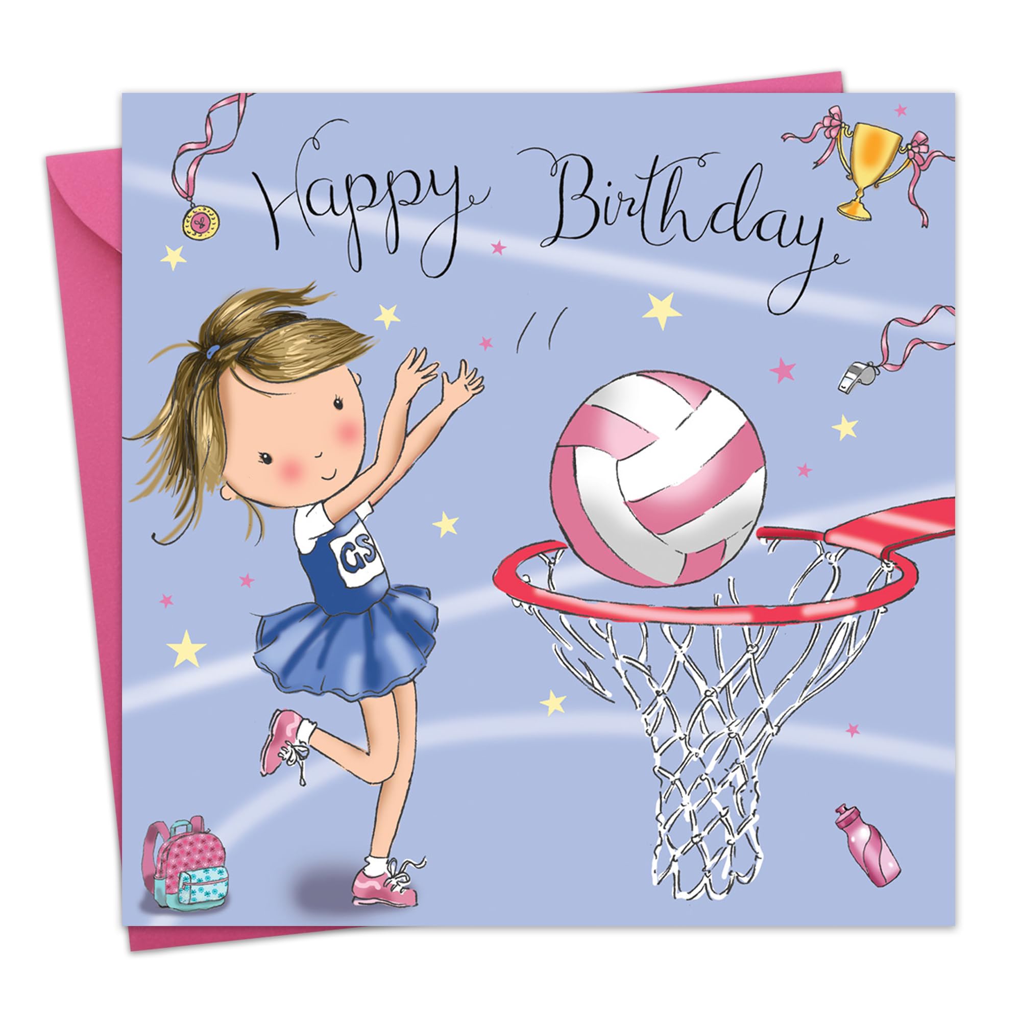 Buy Twizler Happy Birthday Card with Netball - Girls Birthday Card ...