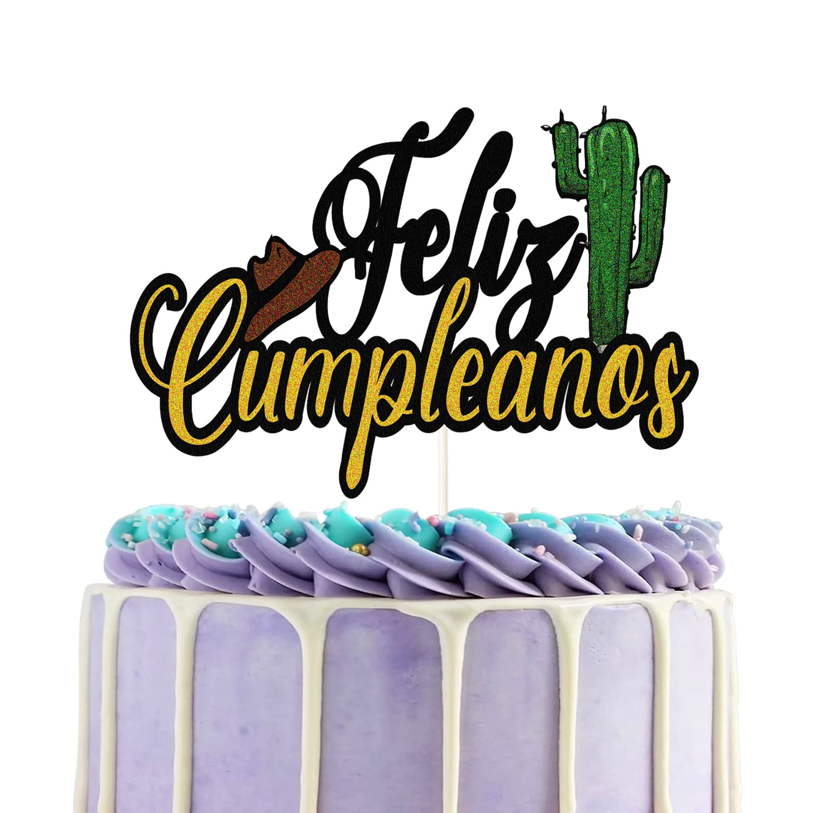 Feliz Cumpleanos Mexican Cake Let's Fiesta Cake Topper Mexican