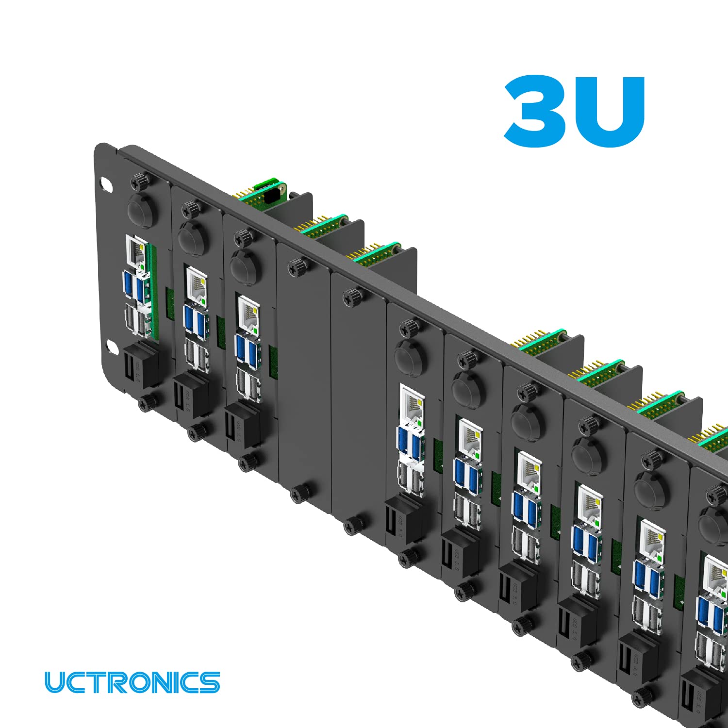 Snapklik.com : UCTRONICS Blank Cover For Raspberry Pi 3U Rack Mount