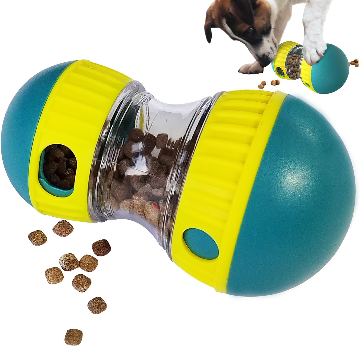 Dog Food Puzzle Toys, Adjustable Dog Treat Dispensing Dog Toys ...