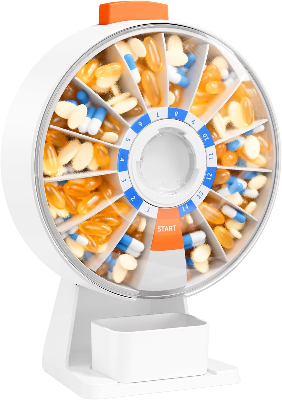 Amazon.com: Daviky Pill Dispenser Daily, Large Pill Organizer with Wall ...