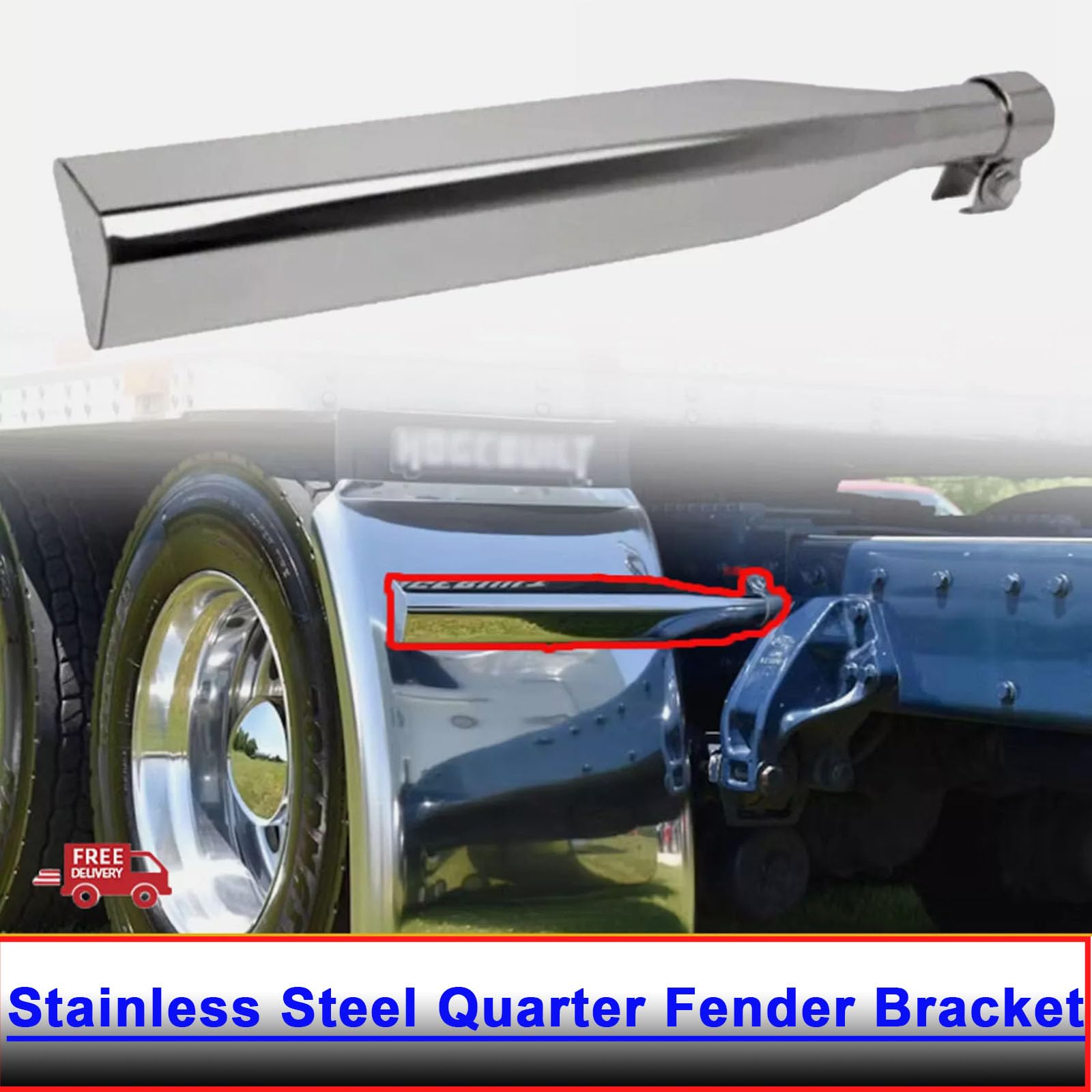 Snapklik.com : BST BSSP Triangle 304 Stainless Steel Quarter Fender ...