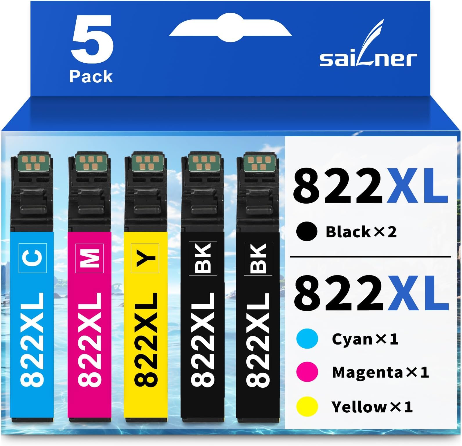 Amazon.com: 822XL Remanufactured for Epson WF-3820 Ink Cartridges for ...