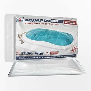 AquaPod Kit 2.0 - Replacement Liner Bathtub Storage Emergency Drinking ...