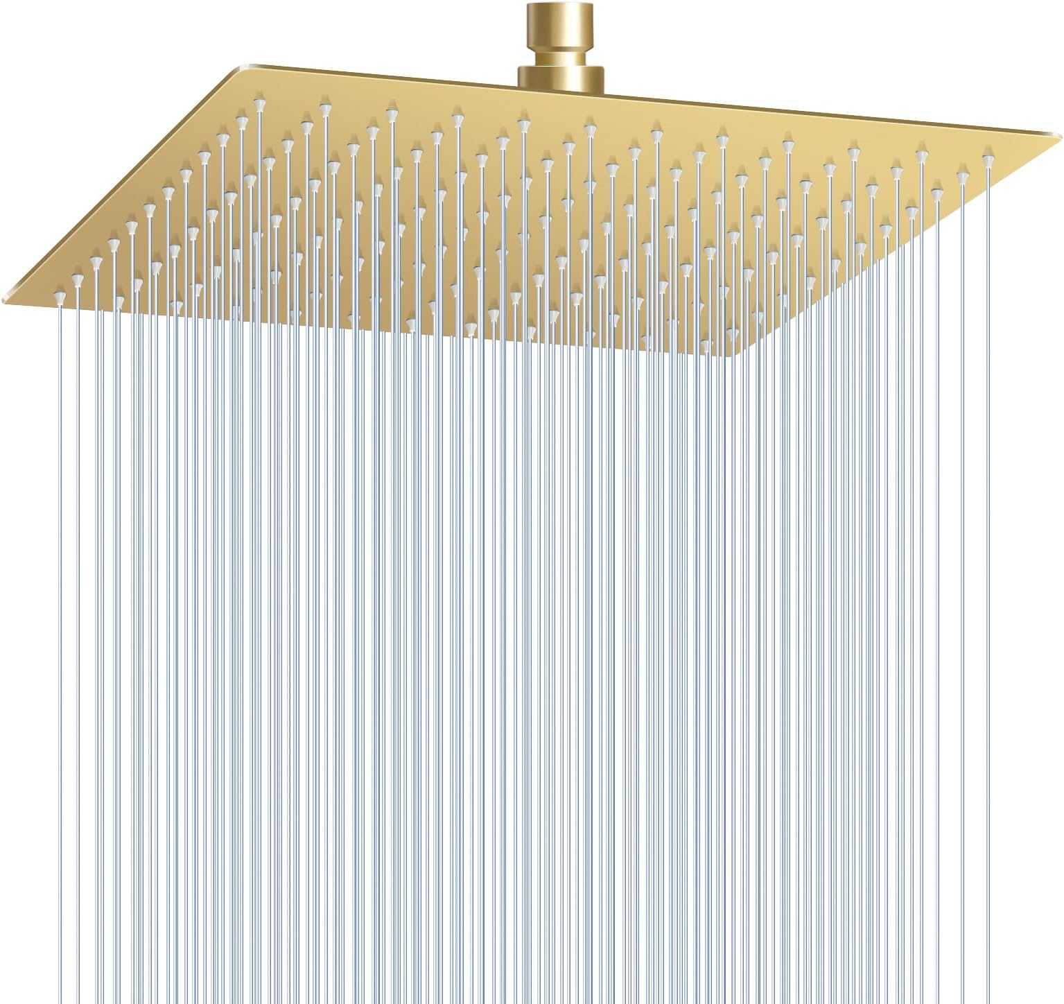 KINLIV 12 inch Brushed Gold Rain Shower Head - All Metal 304 Stainless ...