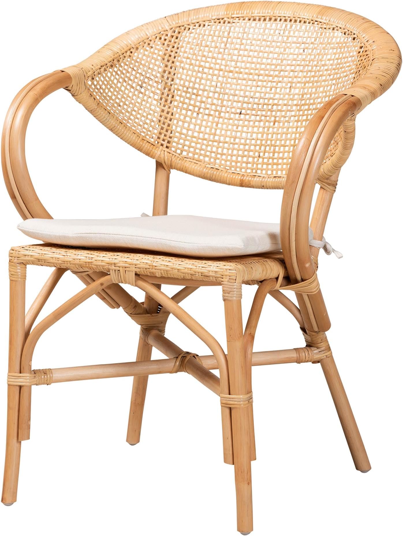 Amazon.com - Baxton Studio Rachelle Natural Rattan Dining Chair - Chairs