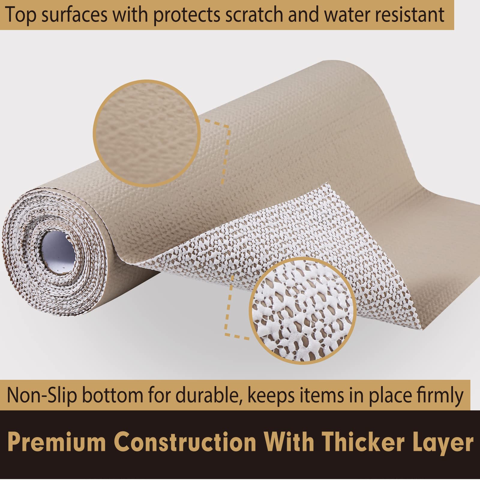 Snapklik.com : Drawer And Shelf Liner 12 In X 10 FT, Non Adhesive Water ...