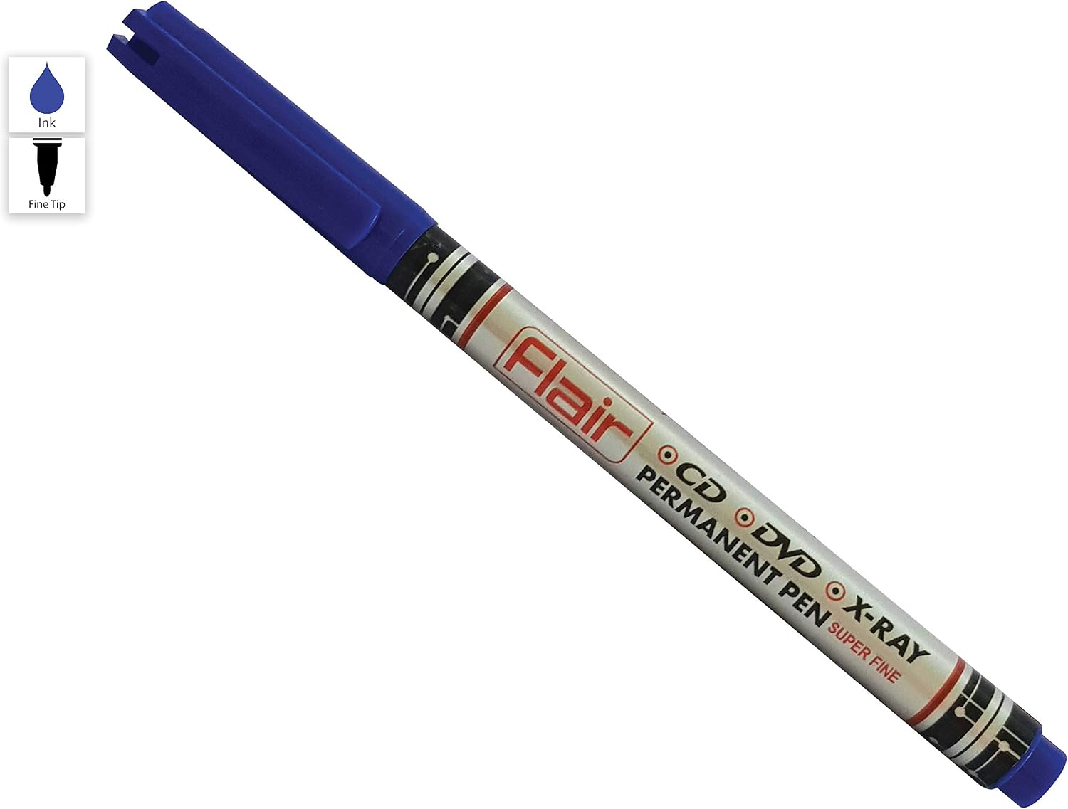 FLAIR SuperFine CD DVD OHP Non-Fray Tip Permanent Marker Pen (1 x ...