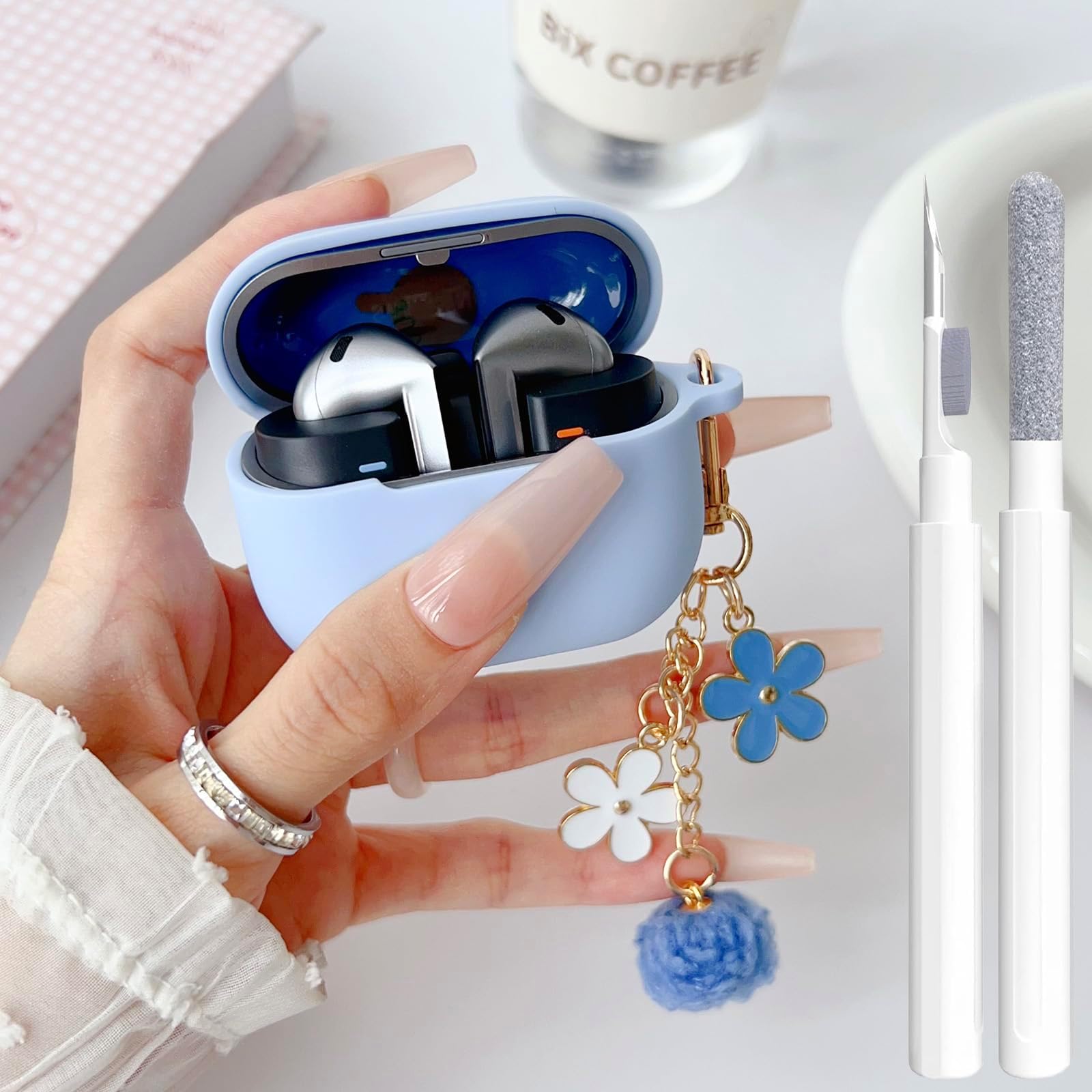 Amazon.com: Cute Sky Blue Case for Samsung Galaxy Bud 3/Buds 3 Pro ...