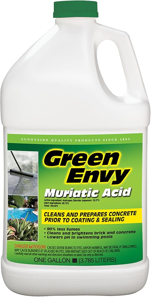Amazon.com: (1 Gallon) - Green Envy Muriatic Acid Replacement, Safer ...