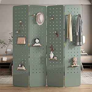 Room Divider Wooden Room Divider Screens 4 Panel, 71'' Tall Folding ...