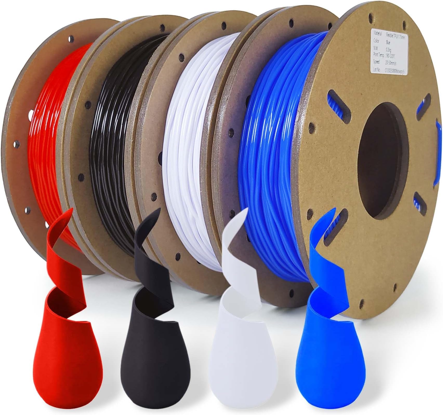Amazon.com: 3D Printer Filament TPU Filament Bundle 1.75mm Flexible 95A ...