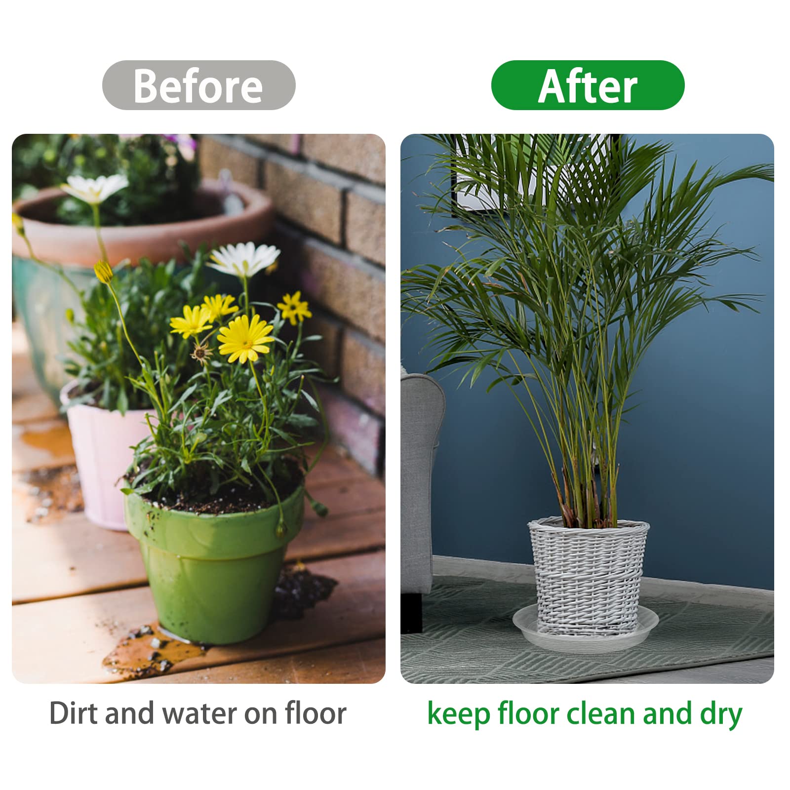 Snapklik.com : TITE Plant Saucer Heavy Large Planter Durable Thicker ...