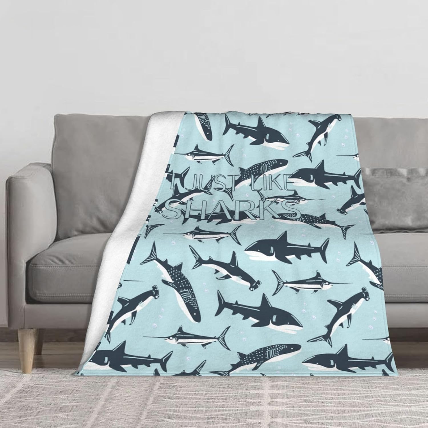 Amazon.com: YIDWE Cozy Shark Blanket Kids, Ocean Animal Printed ...