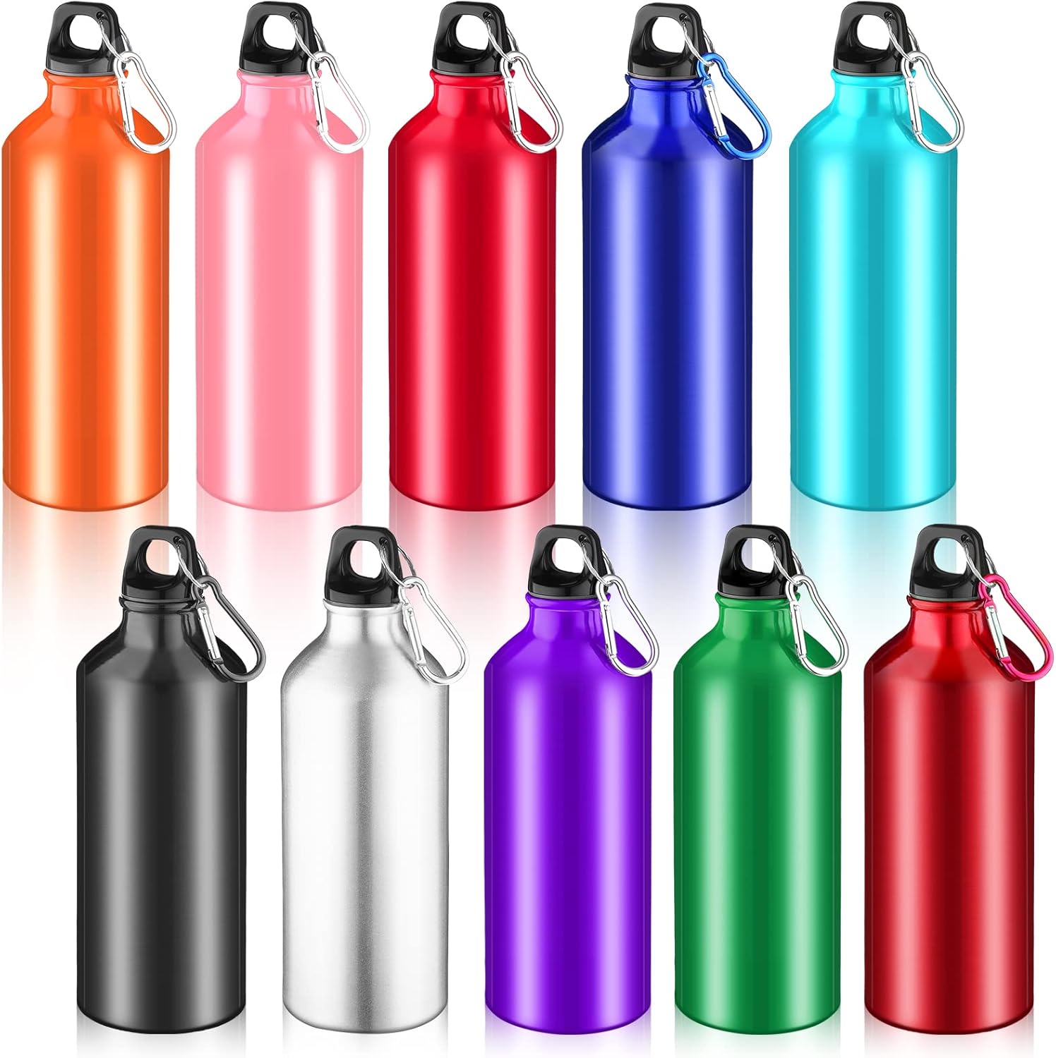 Amazon.com: Mimorou 10 Pack 20 oz Aluminum Water Bottles Lightweight ...