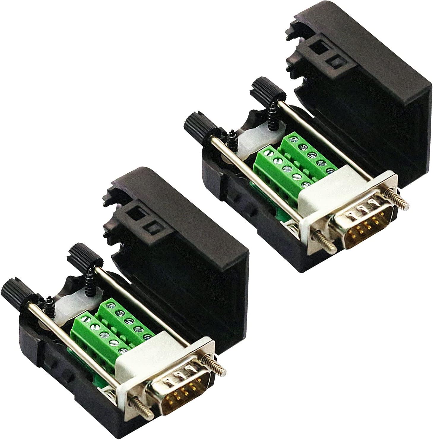 Amazon.com: CenryKay 2PCS DB9 Male Solderless Connector，DB9 Male ...
