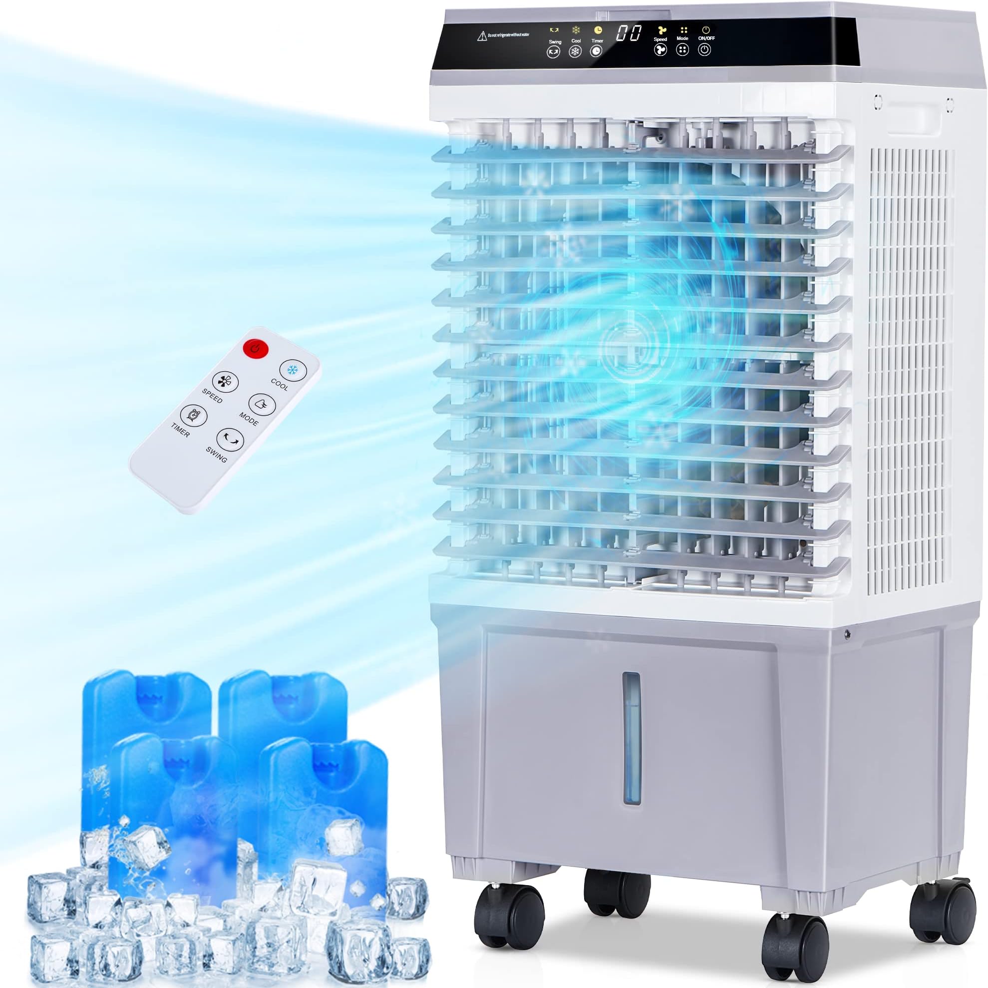 Amazon.com: Portable Mini Air Conditioner, Breezewell 3-IN-1 2000mAh ...