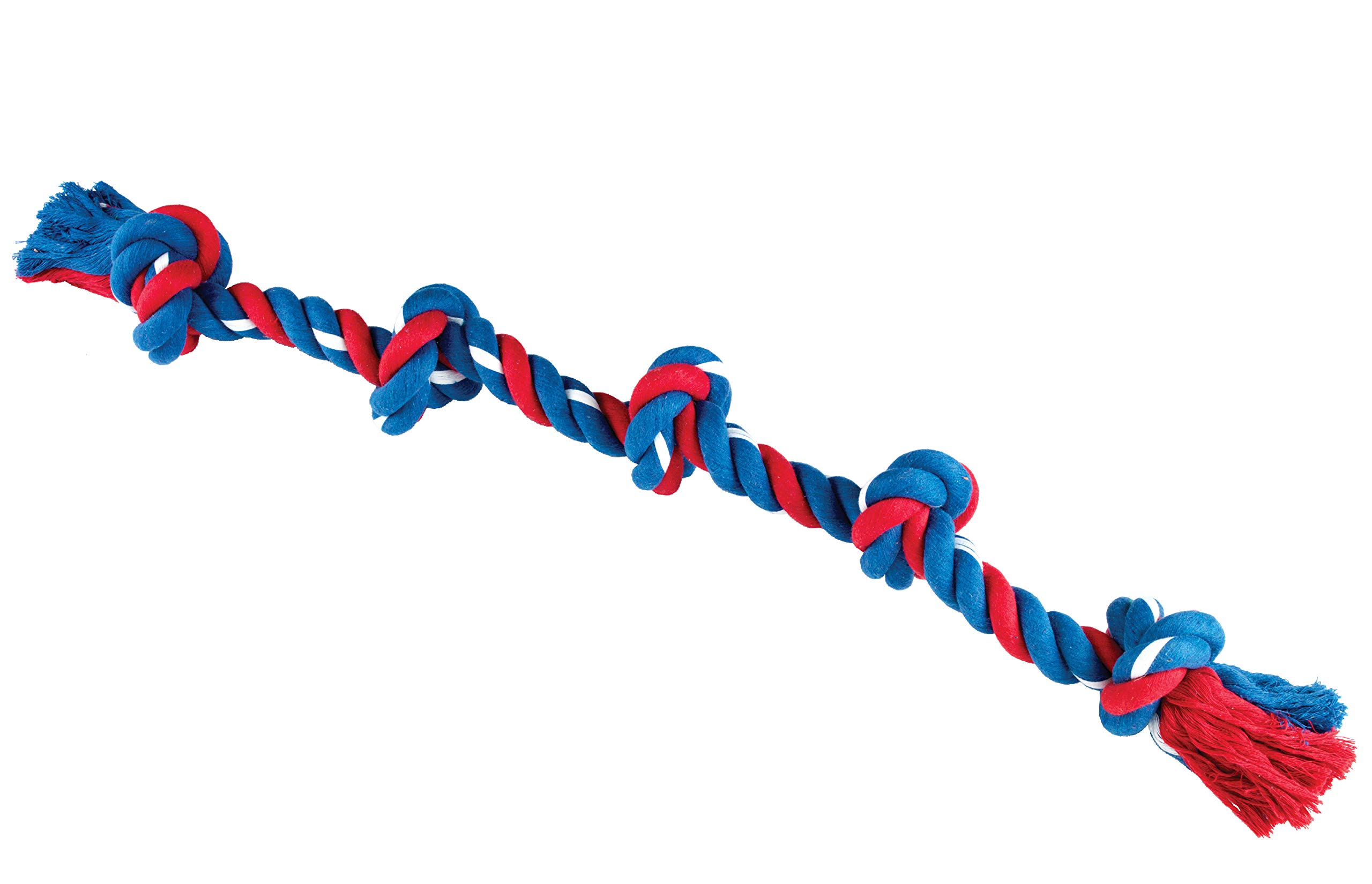 Gor Pets Dog Chew Toy 5-Knots Cotton Rope Tug Super Tugger-Assorted ...