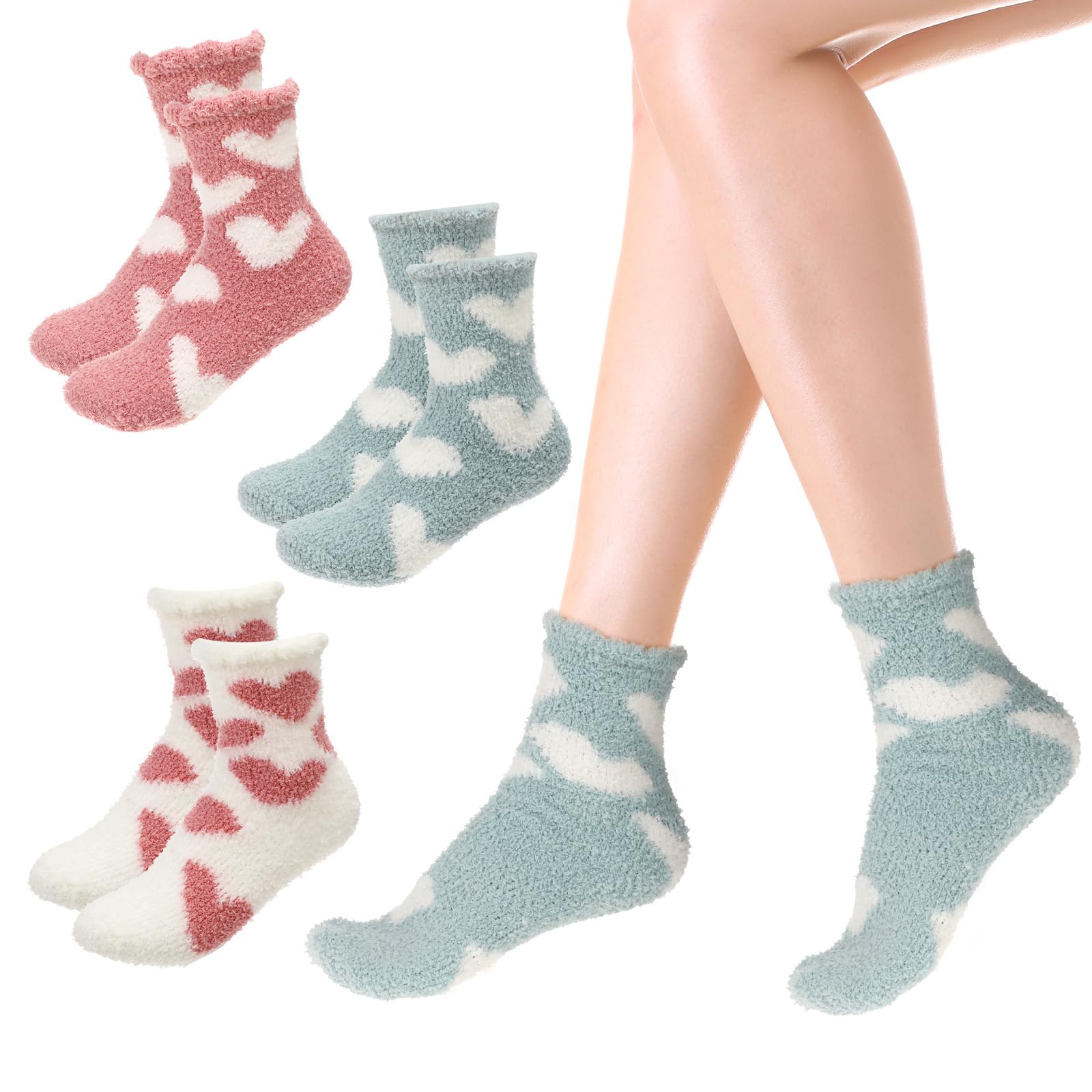 Amazon.com : JJUNW 3 Pairs Aloe Socks Moisturizing Spa Socks, Warm and ...