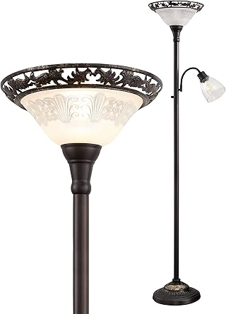 Lampadaires pour salon, lampe torche sur pied de 177,8 cm avec abat ...