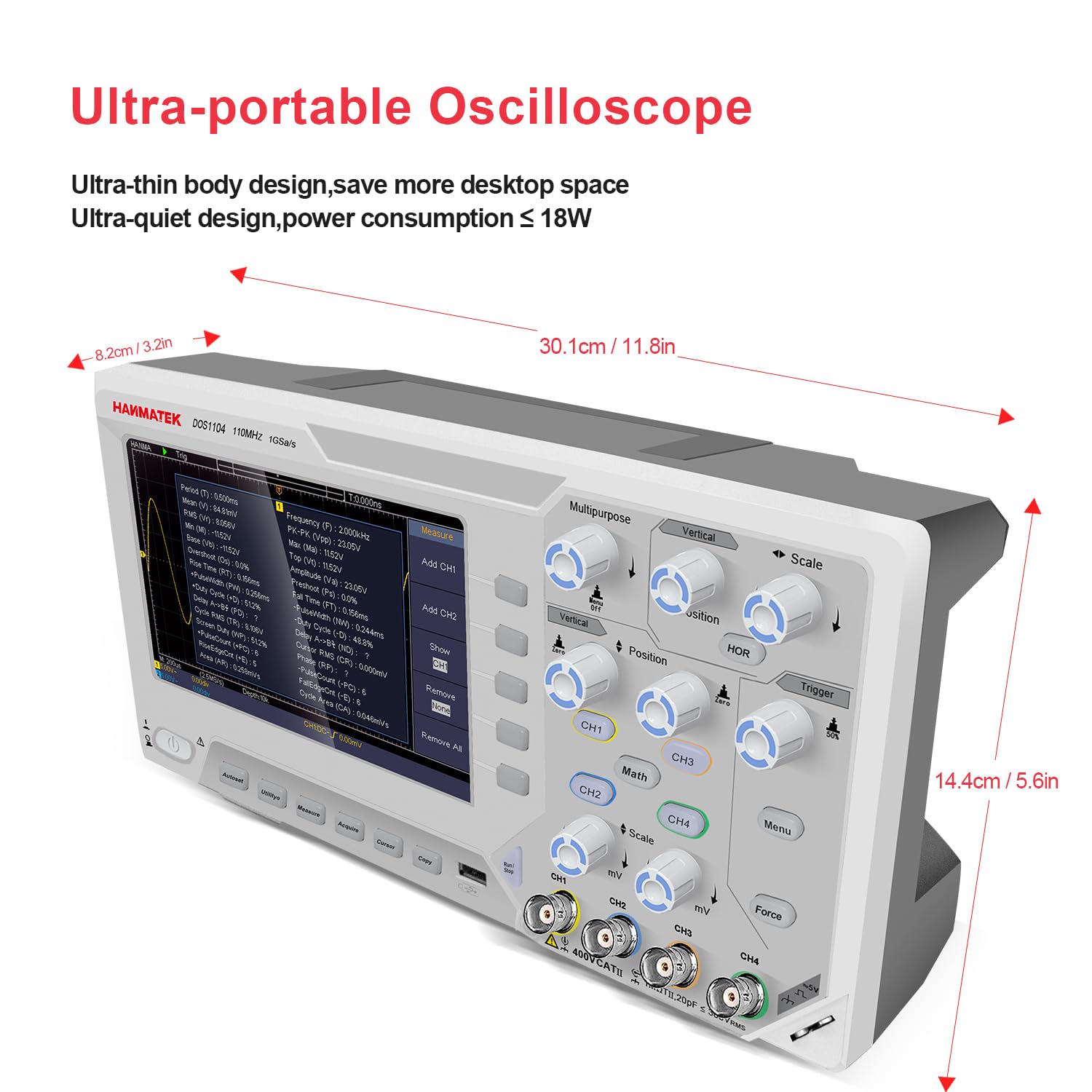 Snapklik.com : HANMATEK DOS1104 Digital Oscilloscope