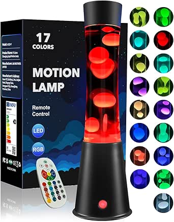 15.5in Liquid Motion Lamp, Remote Control LED Mood Light, 17 Colors ...