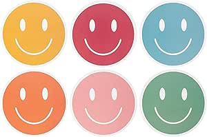 Amazon.com: Groovy Smiley Face Large Wall Cutouts, by Renewing Minds ...