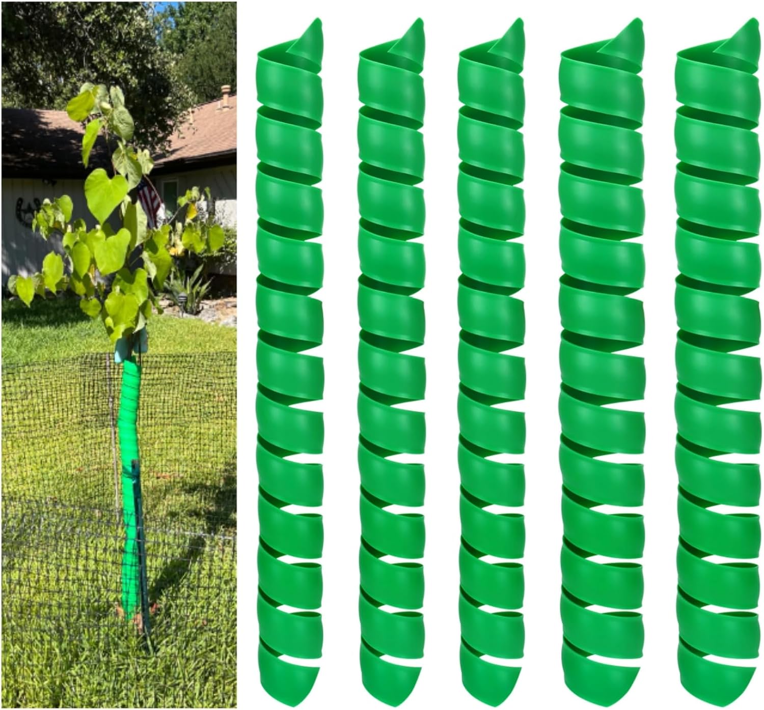 Amazon.com : AUDFA Upgraded 6Pack Tree Trunk Protector, 2 Size Plastic ...