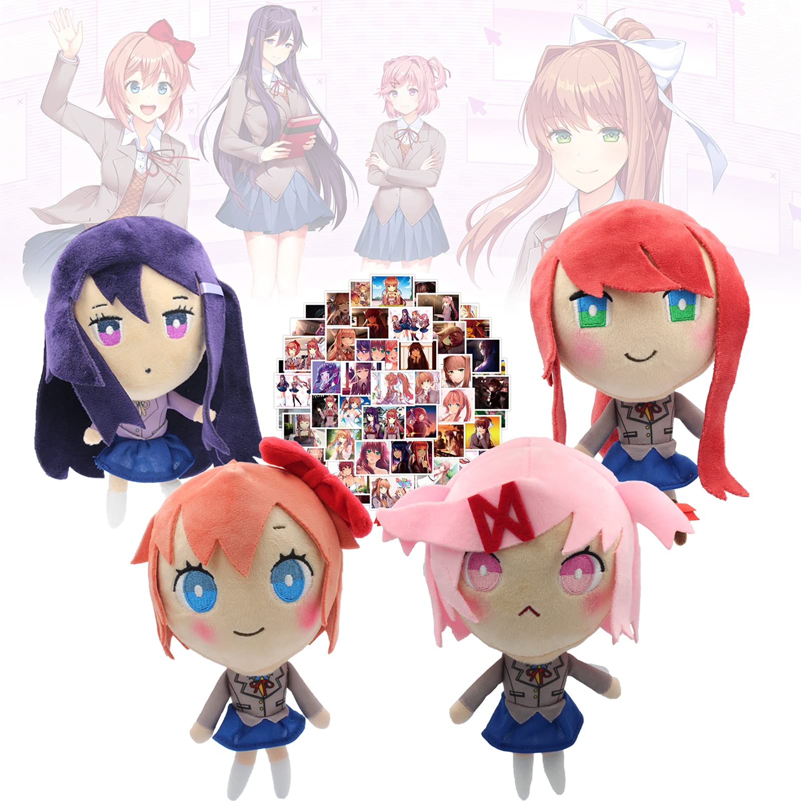 Buy EFRfsThp Doki Doki Literature Club Plush Toys Set, 4pcs DDLC ...
