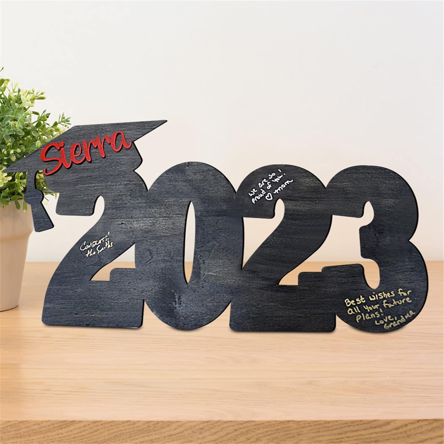Amazon.com: Qogintar Personalized Class of 2023 Graduation Guestbook ...