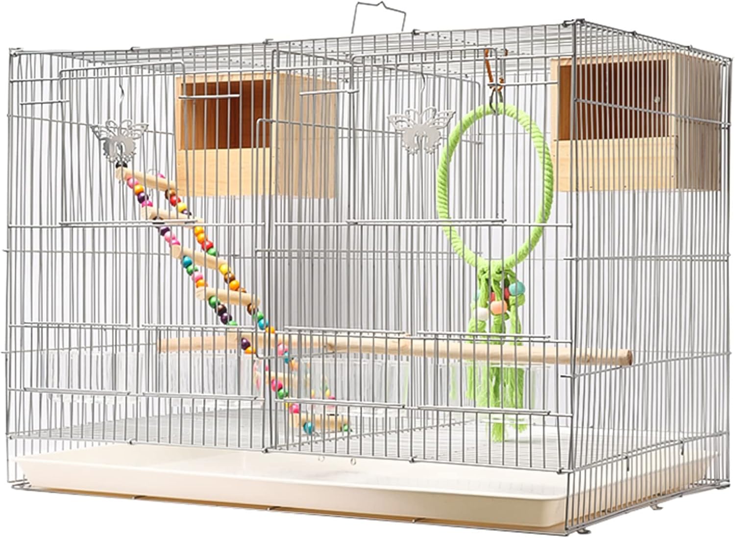 Amazon.com: Large Bird Cage 24 Inch Stainless Steel Bird Flight Cage ...