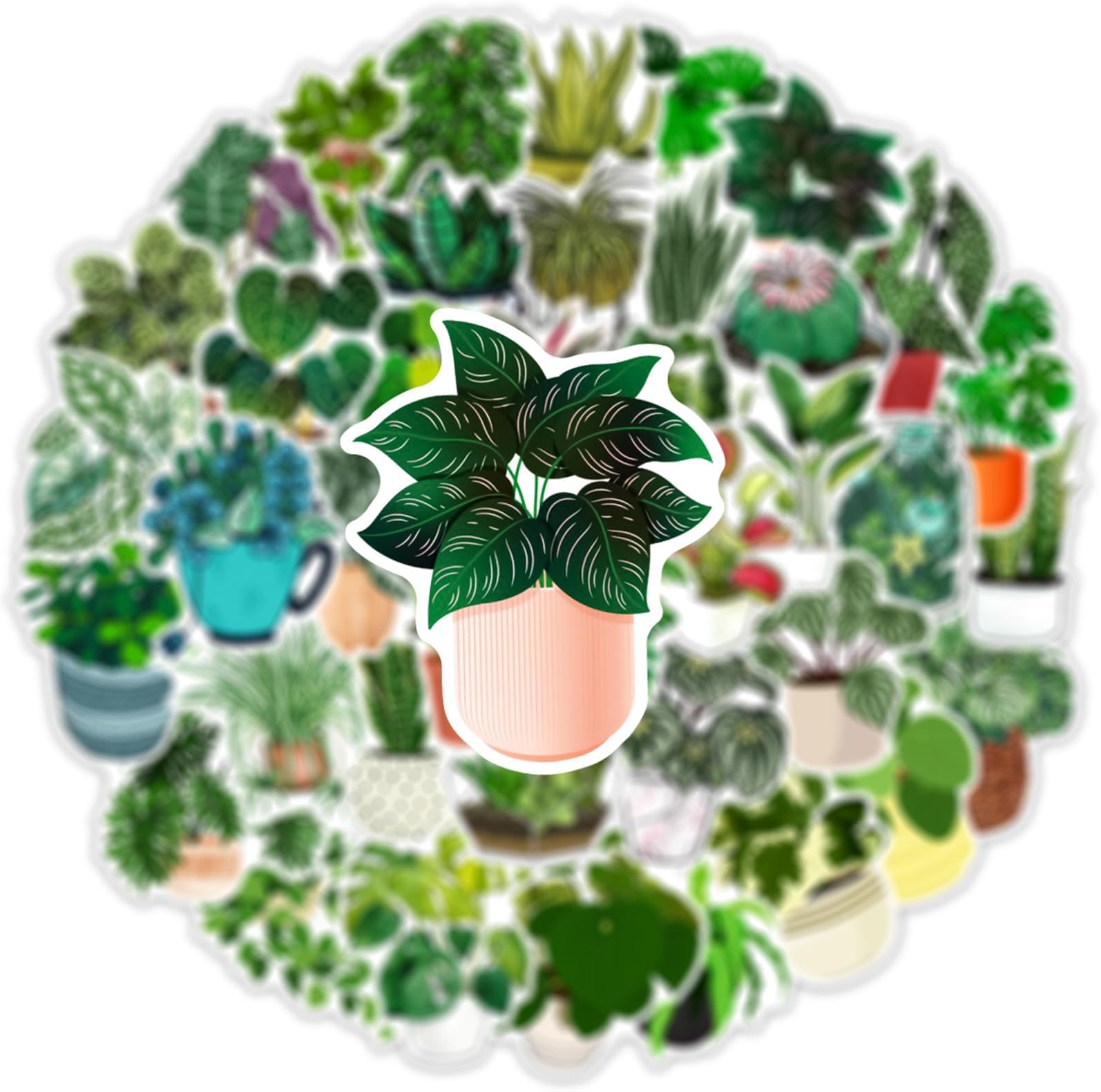 Amazon.com: Shopping Cart Plants Sticker Sticker, 4 inches - Laptop ...