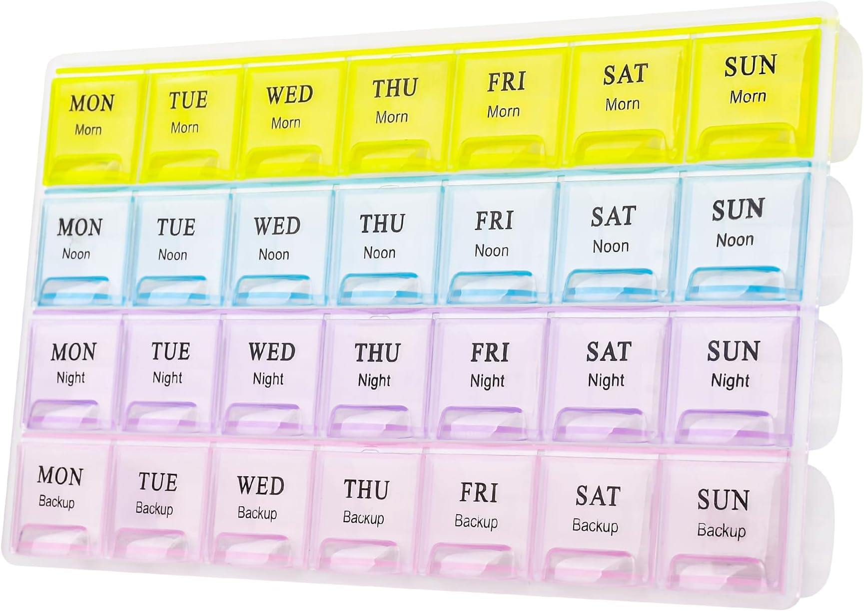 Amazon.com: Large Weekly Pill Organizer 4 Times A Day, Moisture-Proof 7 ...