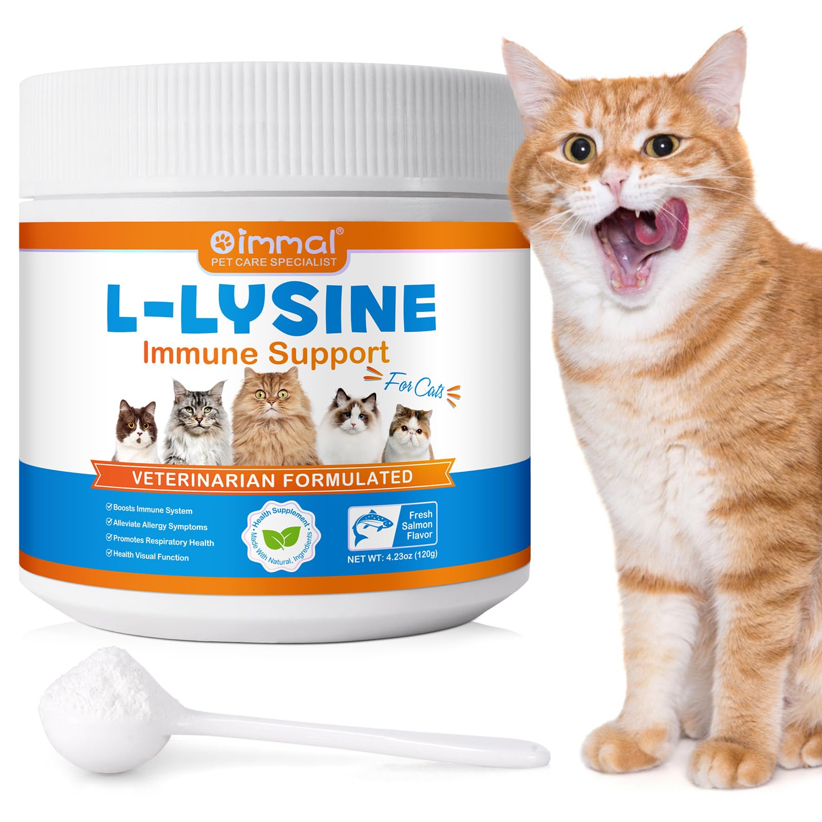 Lysine for Cats - 4.23 oz, Immune System Support, Allergy Relief ...