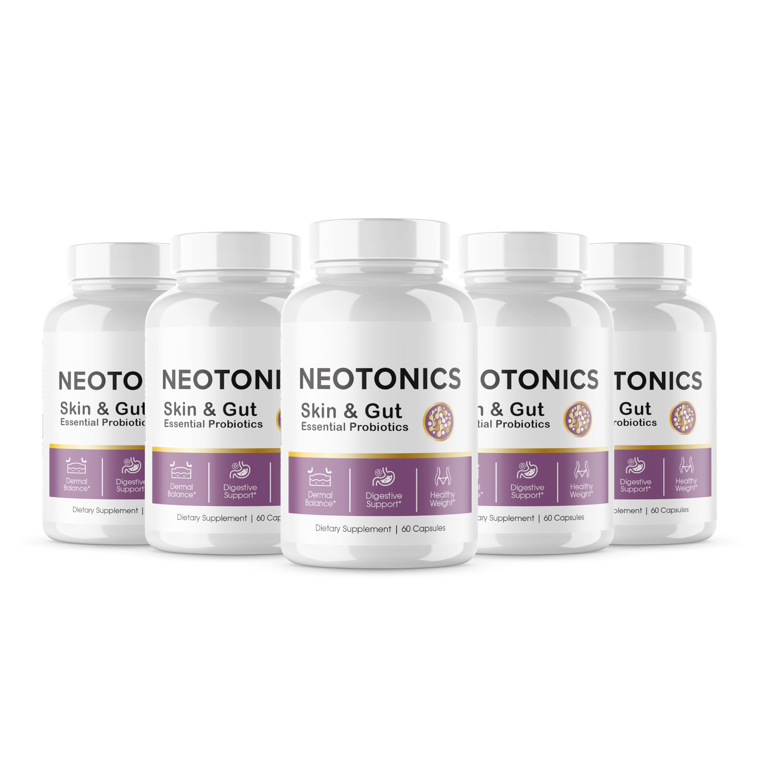 Amazon.com: Official... 5 Pack Neotonics Skin and Gut Essential ...