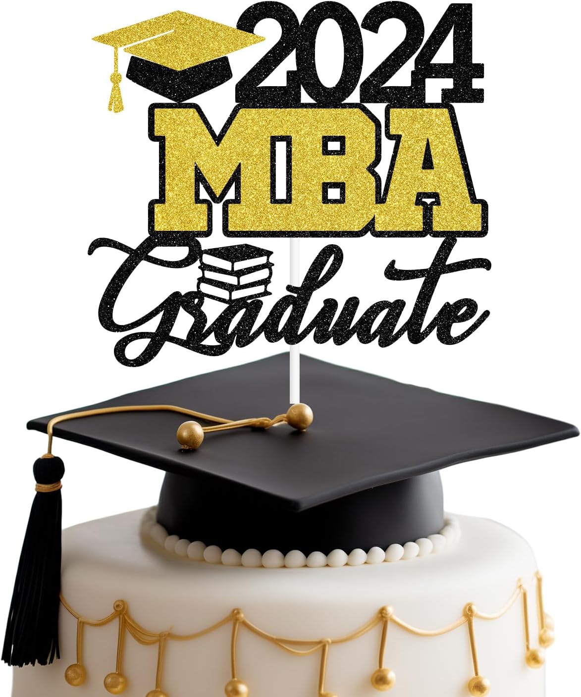 Amazon.com: 2024 MBA Graduate Cake Topper, Congrats Grad, You Did It ...