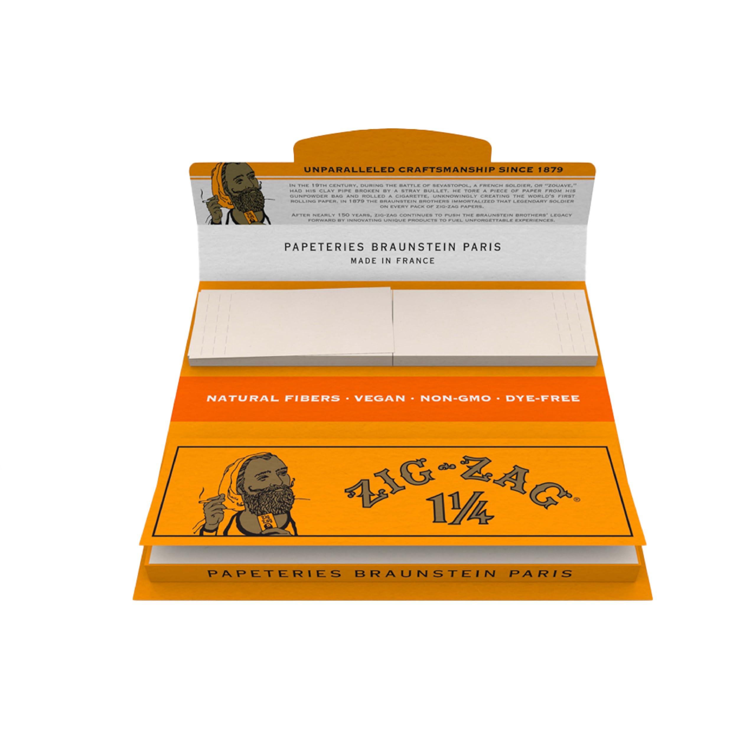 Snapklik.com : Zig-Zag French Orange Rolling Paper Combo - 1 1/4 Size ...